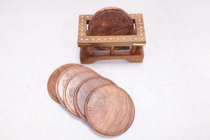 Handcrafted | Wooden Coaster Vertical | SHG Product | Punjab | Natural ...