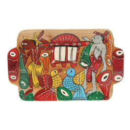 Tray Pattachitra Painting Sheesham Wood M